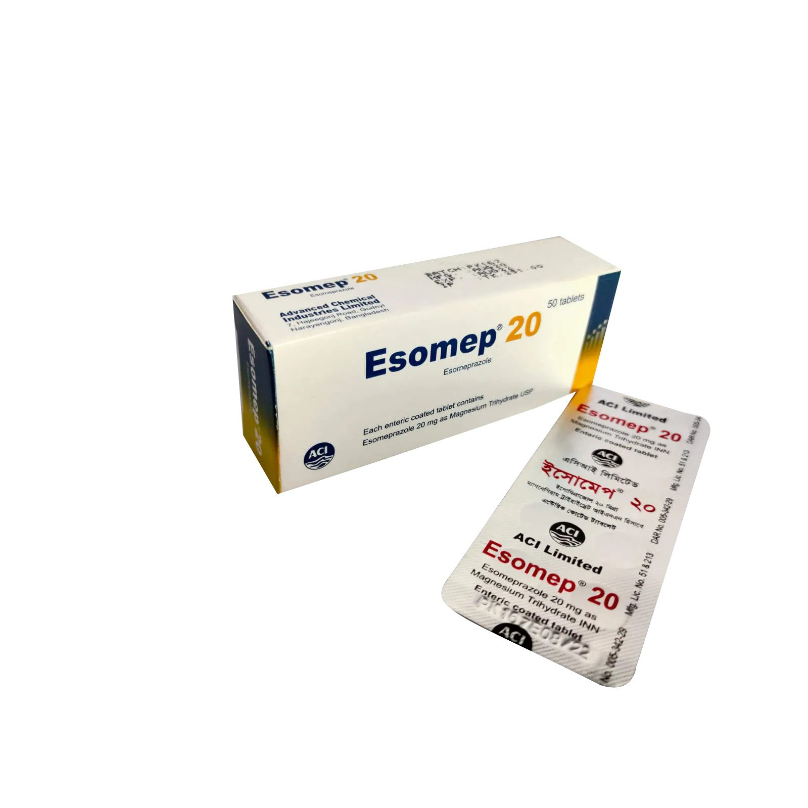 ESOMEP ESOMEPrazole Magnesium Trihydrate 20mg Enteric-Coated Tablet 1's ...